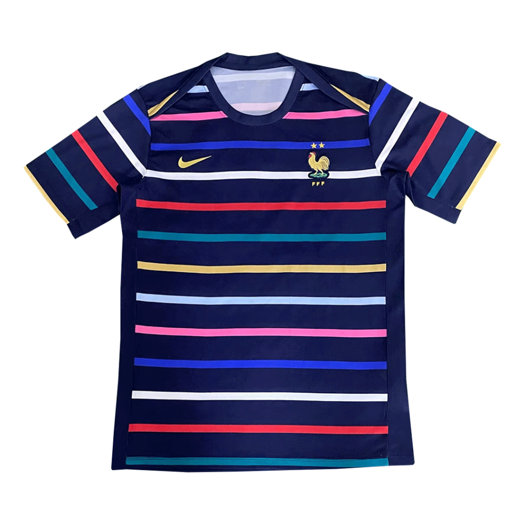 Men France Soccer Jersey Pre-Match 2024 Fan Version EURO COPA 24 ...