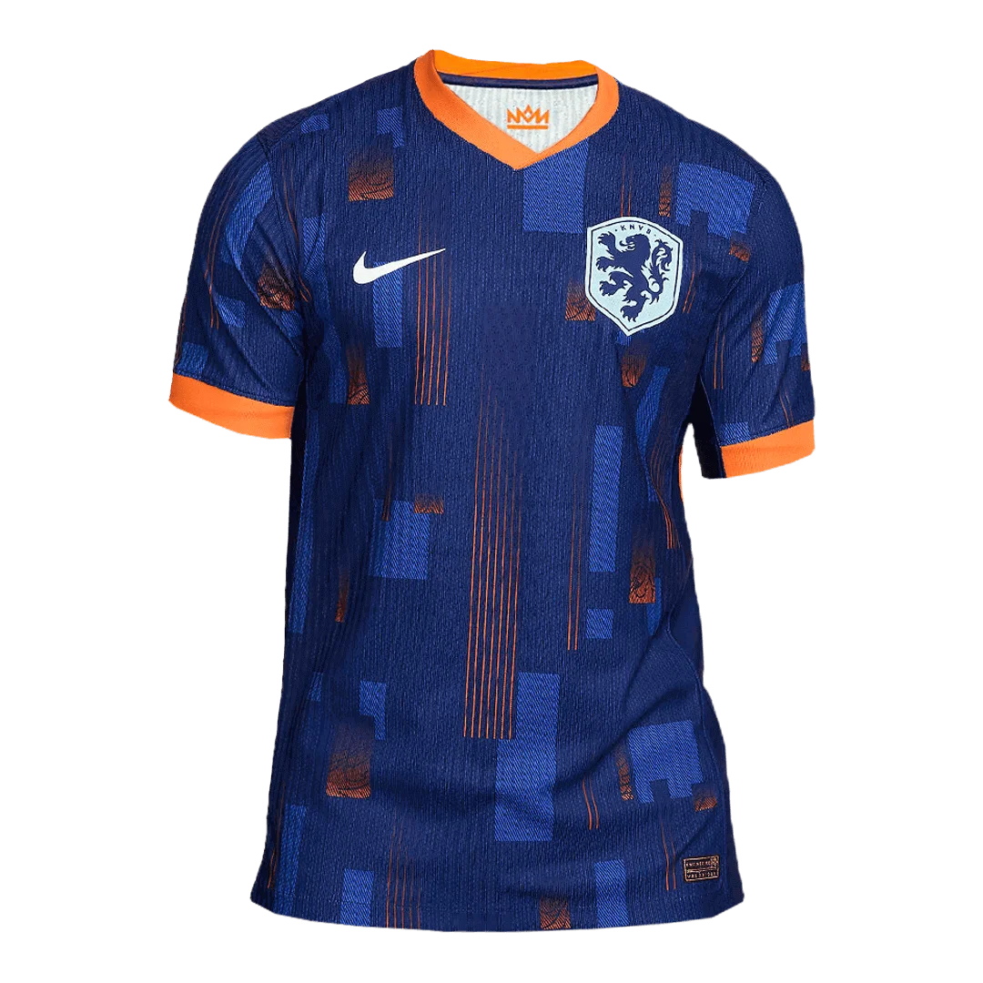 Men Netherlands EURO 2024 Soccer Jersey Away 2024 Player Version ...