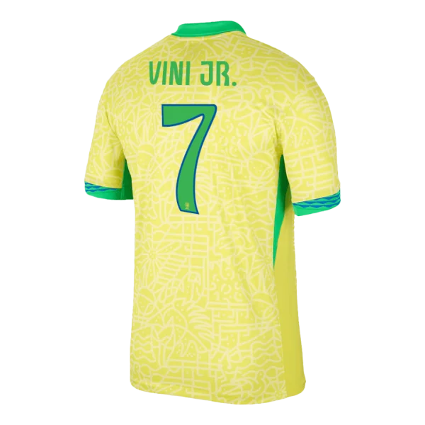 Men Brazil COPA AMÉRICA 2024 Soccer Jersey VINI JR. #7 Home 2024 Fan ...